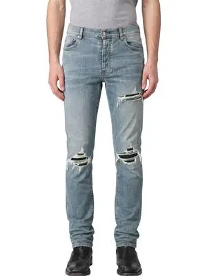 Amiri Distressed Straight Leg Jeans - Blue