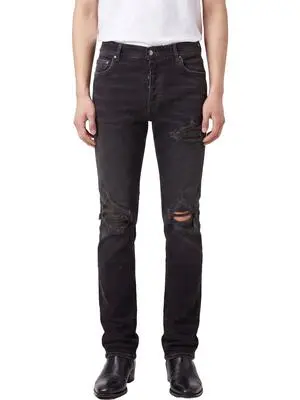 Amiri Wash Distressed Jeans - Black