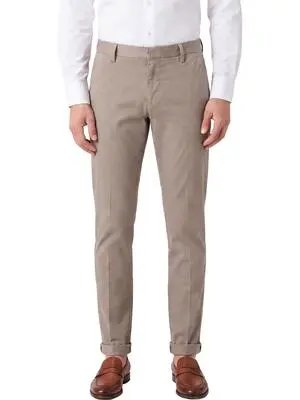 DONDUP Dondup Gaubert Slim Fit Velvet Chino Trousers Grey