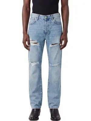 Acne Studios Distressed Light Wash Jeans - Denim