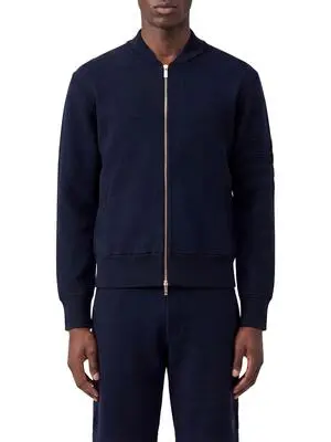 Thom Browne Wool Knit Zip-up Sweatshirt - Blue