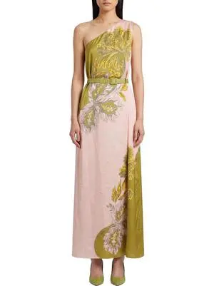 La DoubleJ One-shoulder Maxi Dress - Green