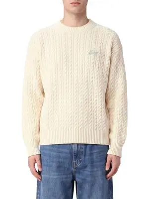 Kenzo Embroidered Logo Cotton And Wool Blend Crewneck Jumper - White