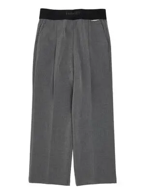 TWINSET Twinset Boy's Slim Fit Trousers In Viscose Blend Grey