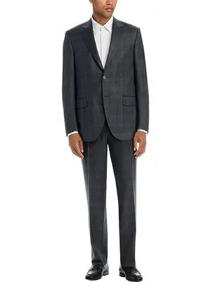 Peter Millar Flynn Classic Fit Tonal Plaid Suit - Charcoal