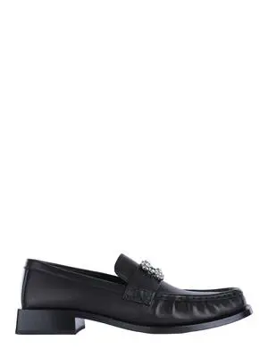 ROGER VIVIER Viv' Rangers Jewelled Buckle Leather Loafers Black