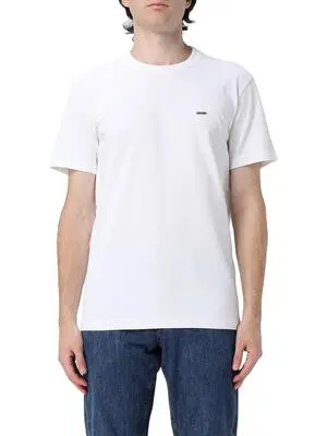 Dsquared2 Slim Fit Cotton Crewneck T-shirt With Applied Logo - White