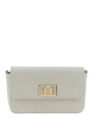 Furla Furla Crossbody Bag With Turn Lock Clasp Grey