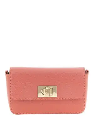 Furla Furla Crossbody Bag With Turn Lock Clasp Pink