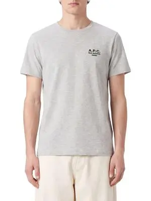 A.p.c. Slim Fit Cotton T-shirt With Contrast Logo - Black