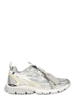 Off-White Be Right Back" Leather And Mesh Low-top Sneakers - Grey
