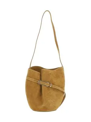 LIFFNER Suede Calfskin Bucket Bag - Camel