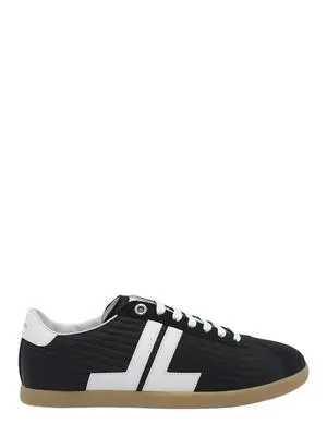 LANVIN Lanvin Glen Quilted Monogram Nylon Sneakers With Leather Details Black