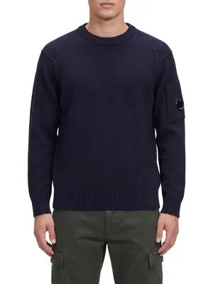 C.P. COMPANY Crew Neck Sweater - Blue