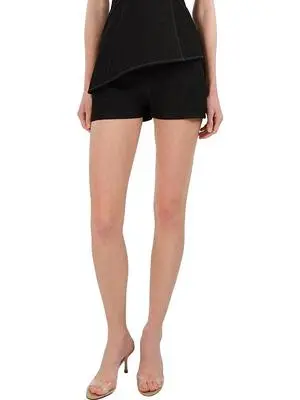 NOCTURNE Mini Denim Shorts - Black
