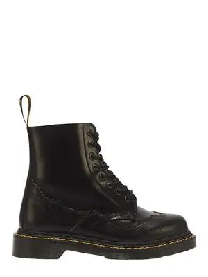 Dr. Martens 1460 Pascal Aniline And Vintage Smooth Leather Lace-up Boots - Black