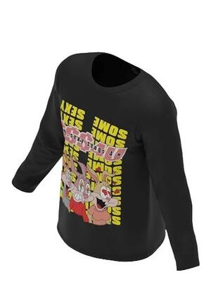 DRAKE Some Sexy Songs 4 U Bunny Long Sleeve Shirt - Black