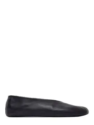 THE ROW Stella Shearling Flats - Black