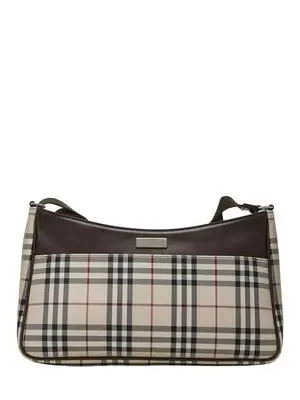 Burberry Check Crossbody Bag - Brown