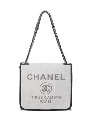 CHANEL Chanel Woven Raffia Messenger Bag