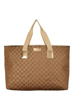 Gucci Lurex Canvas Tote - Gold