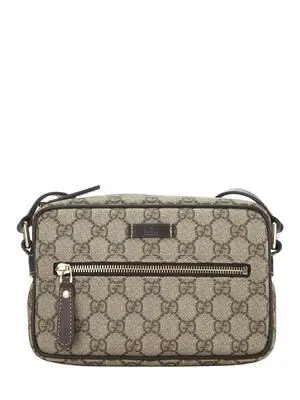 Gucci Gg Supreme Monogram Camera Bag - Brown
