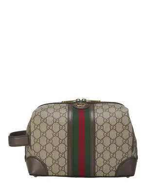 Gucci Ophidia Savoy Toiletry Case In Gg Supreme Canvas - Brown