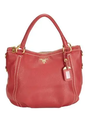 Prada Vitello Daino Sacca 2 Manici Bag - Red