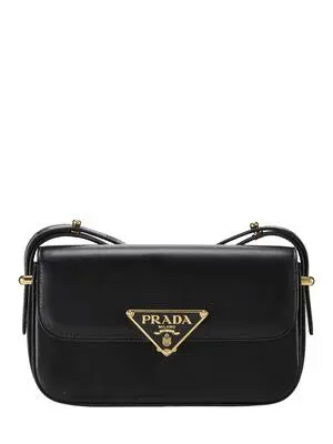 Prada Calfskin Shoulder Bag - Black