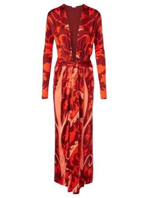 Johanna Ortiz Printed Jersey Midi Dress - Red