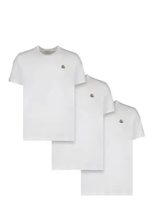 Moncler Pack Of Three Crewneck T-shirts - Optical White