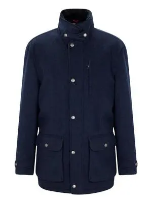 Brunello Cucinelli High-necked Long-sleeved Cotton Coat - Black