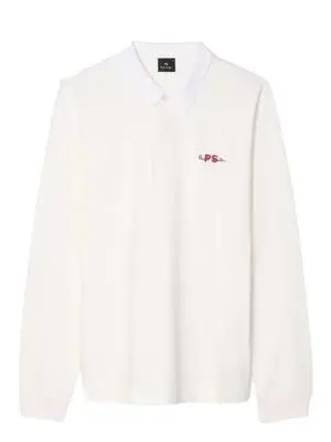 Paul Smith Long Sleeve Polo Shirt - White