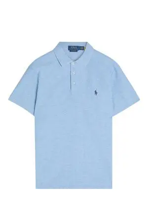 Polo Ralph Lauren Logo-embroidered Piqué Cotton Polo Shirt - Blue