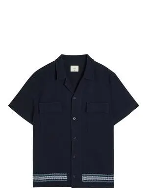 CHE Vireo Piqué Cotton Shirt - Navy