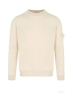 Stone Island Crew Neck Sweatshirt - Beige