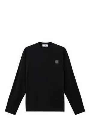 Stone Island Logo-patch Long-sleeve T-shirt - Black
