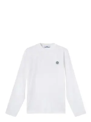 Stone Island Logo-patch Long-sleeve T-shirt - White