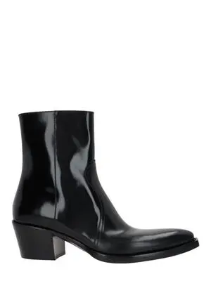 Prada Zip-up Ankle Boots With Triangular Logo Detail - Black