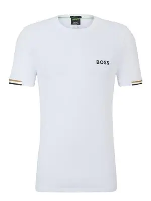 Hugo Boss Logo Printed Crewneck T-shirt - White