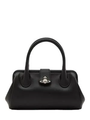 VIVIENNE WESTWOOD Pamela Small Faux Leather Top Handle Bag - Black