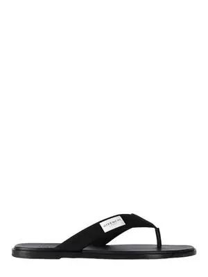 Givenchy Gros Grain And Leather Thong Sandals - Black