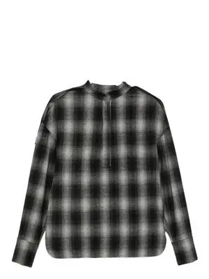 IRO PARIS Plaid Long Sleeve Shirt - Black