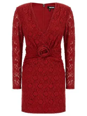 ROTATE BY BIRGER CHRISTENSEN ROTATE Lace V-Neck Mini Dress