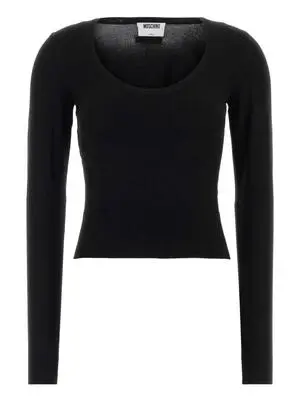 Moschino Long-sleeve Knit Top - Black