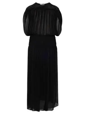 Isabel Marant Étoile Round Neck Short Sleeve Dress - Black