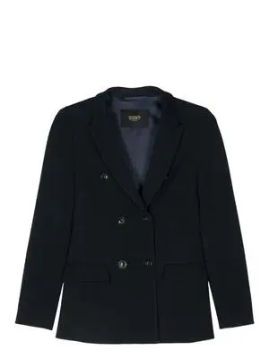 Seventy Double-breasted Knitted Blazer - Black