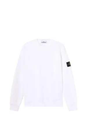 Stone Island Logo Patch Crewneck Sweatshirt - White