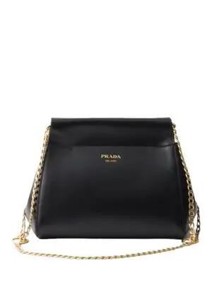 Prada Enchaîné Leather Mini Bag - Black