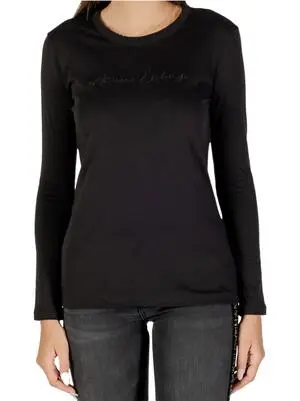 Armani Exchange Long Sleeve Round Neck T-shirt - Black